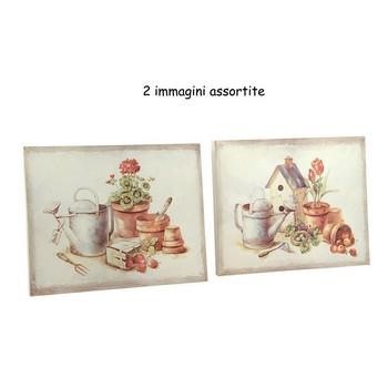 QUADRO LEGNO "GIARDINO" 2 ASS.